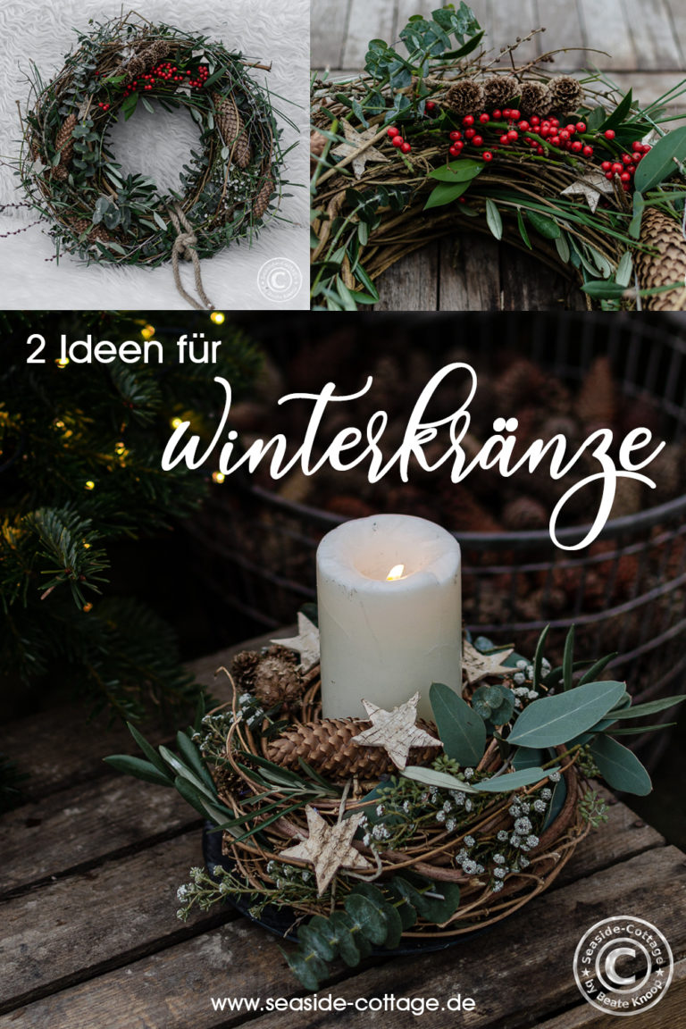 Winterkranz: 2 einfache dekorative Ideen - Seaside-Cottage